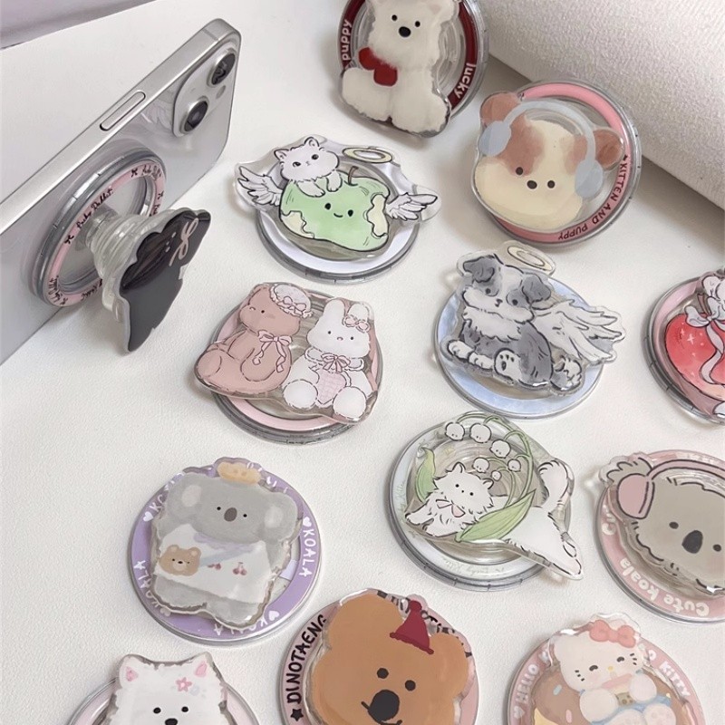 Korea Cute Cartoon Magsafe Popsocket Magnetic Phone Griptok Grip Tok ...