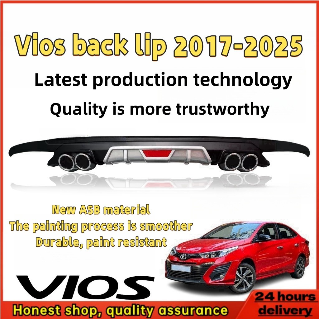 Toyota Vios Prime 2018 to 2025 OEM Rear Bumper Lip Diffuser 2019 2020 ...