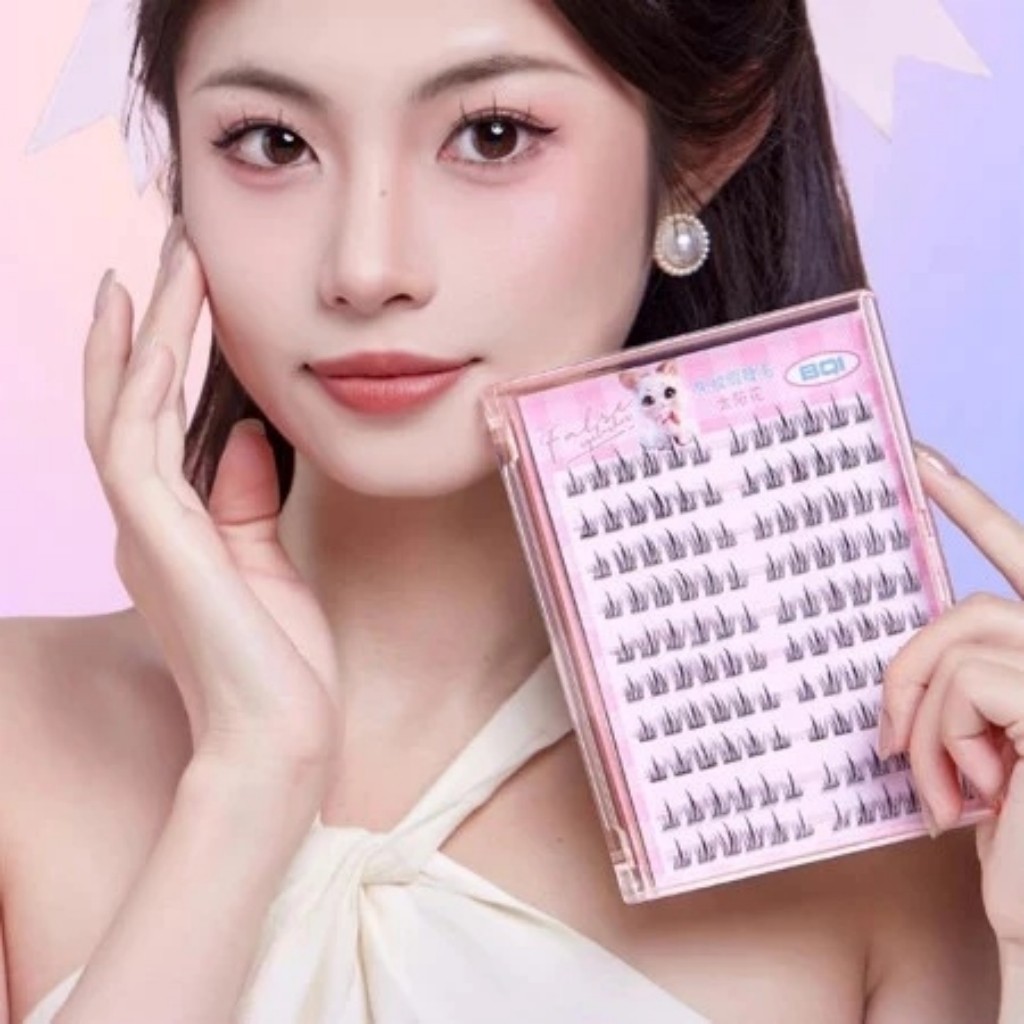 【No Need Glue】 BQI 100-120 Cluster Self-Adhesive Lashes 10-12mm Lashes ...