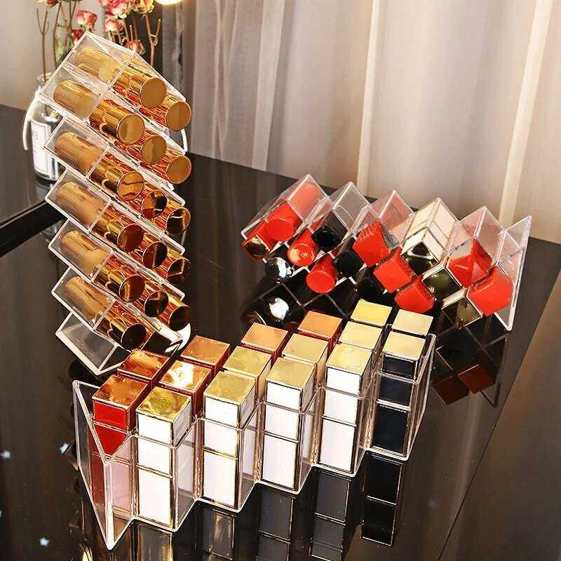 Cosmetic COD Storage Rack Pcs Fish Shape Compartments Vertical Lipstick ...