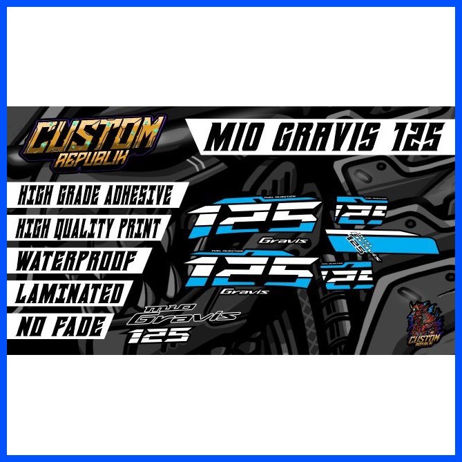Yamaha Mio Gravis 125 Freego Stripping Decals Set | Shopee Philippines