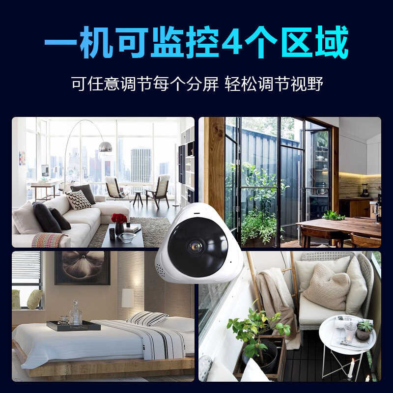 Esee Trendy Cloud 360-Degree Panoramic Fisheye Camera Indoor Wireless ...