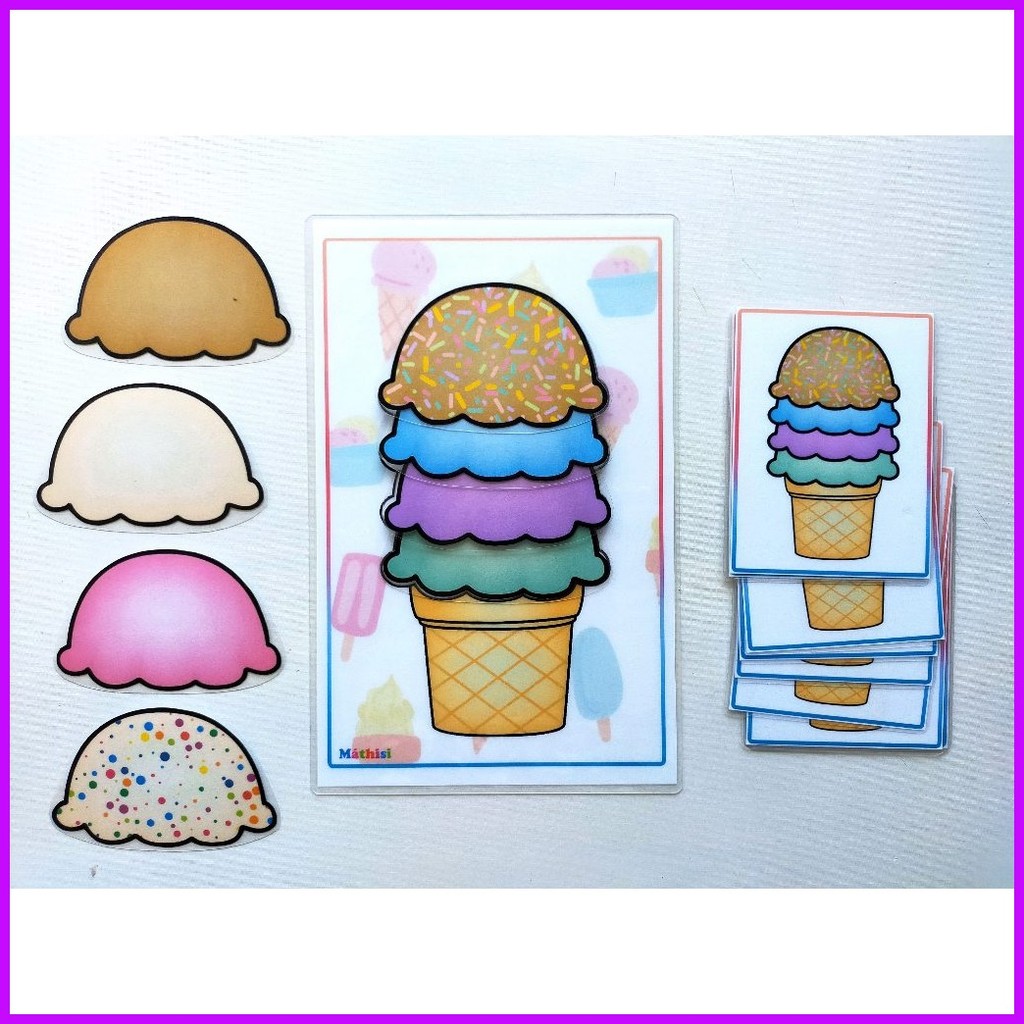 Interactive Colors and Patterns Learning Kit for Kids (ICE CREAM ...