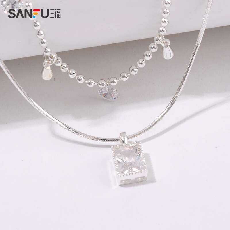 Sanfu Casual Double Simple Short Necklace Single Piece Fashion Design ...
