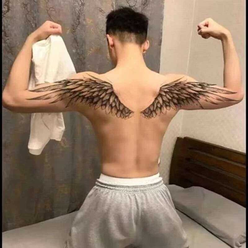 Angel COD Demon Wings For Women Man Punk Back Art Temporary Tattoos ...