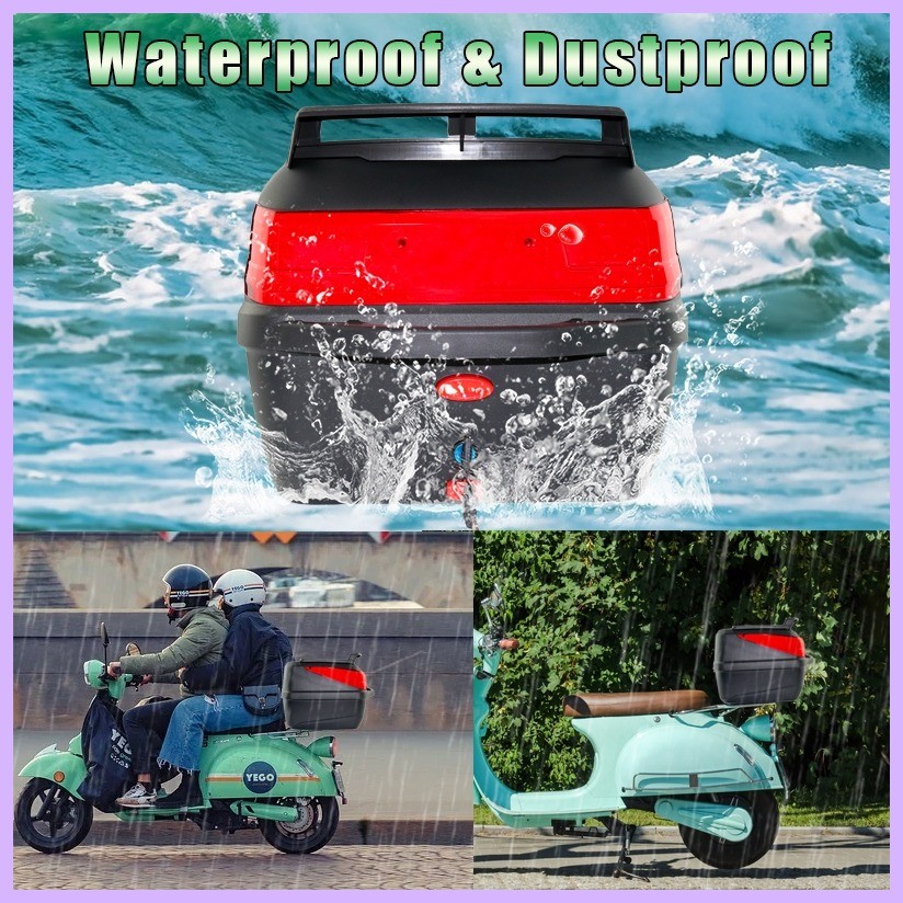 HNJ Motorcycle Top Box Motor Compartment Box Rear Luggage Container Top ...