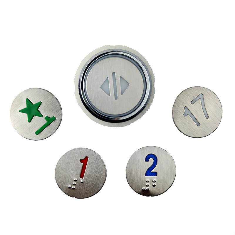 Lift button HA109, circular stainless steel surface switch, digital ...