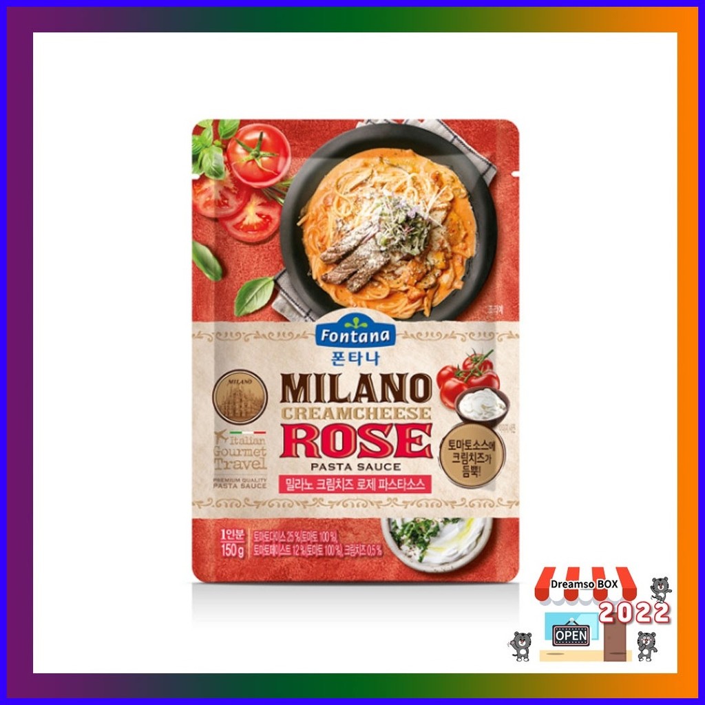 Fontana Milano Cream Cheese Rose Pasta Sauce 150g/ Korean Food | Shopee ...
