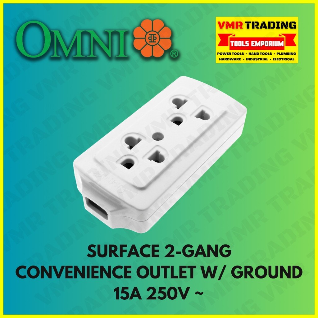 OMNI Surface Type 2-Gang Convenience Outlet with Ground (VMR TRADING ...