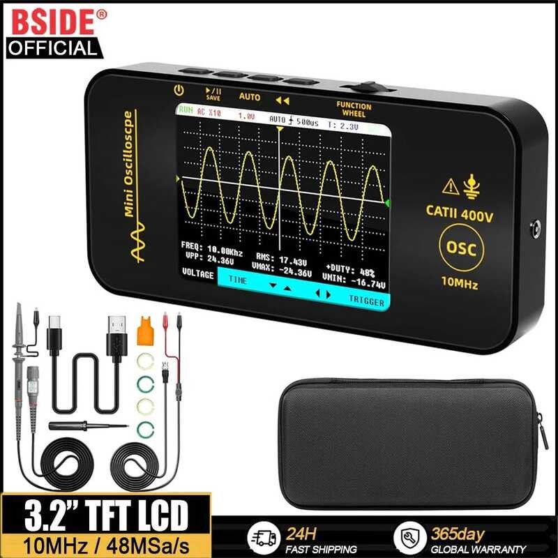 5 BSIDE 3 Ot3 Handheld Oscilloscope 3.2” TFT LCD Digital Scope , 10Mhz ...