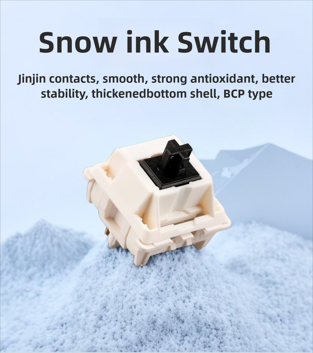 NDIY Snow Ink Switch Thickened Bottom Shell BCP Switch 5 Pin Mechanical ...