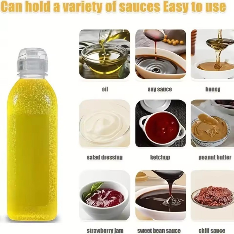 300ml/500ml Kitchen Squeeze Oil Bottle - Sauce Olive Oil Dispenser ...