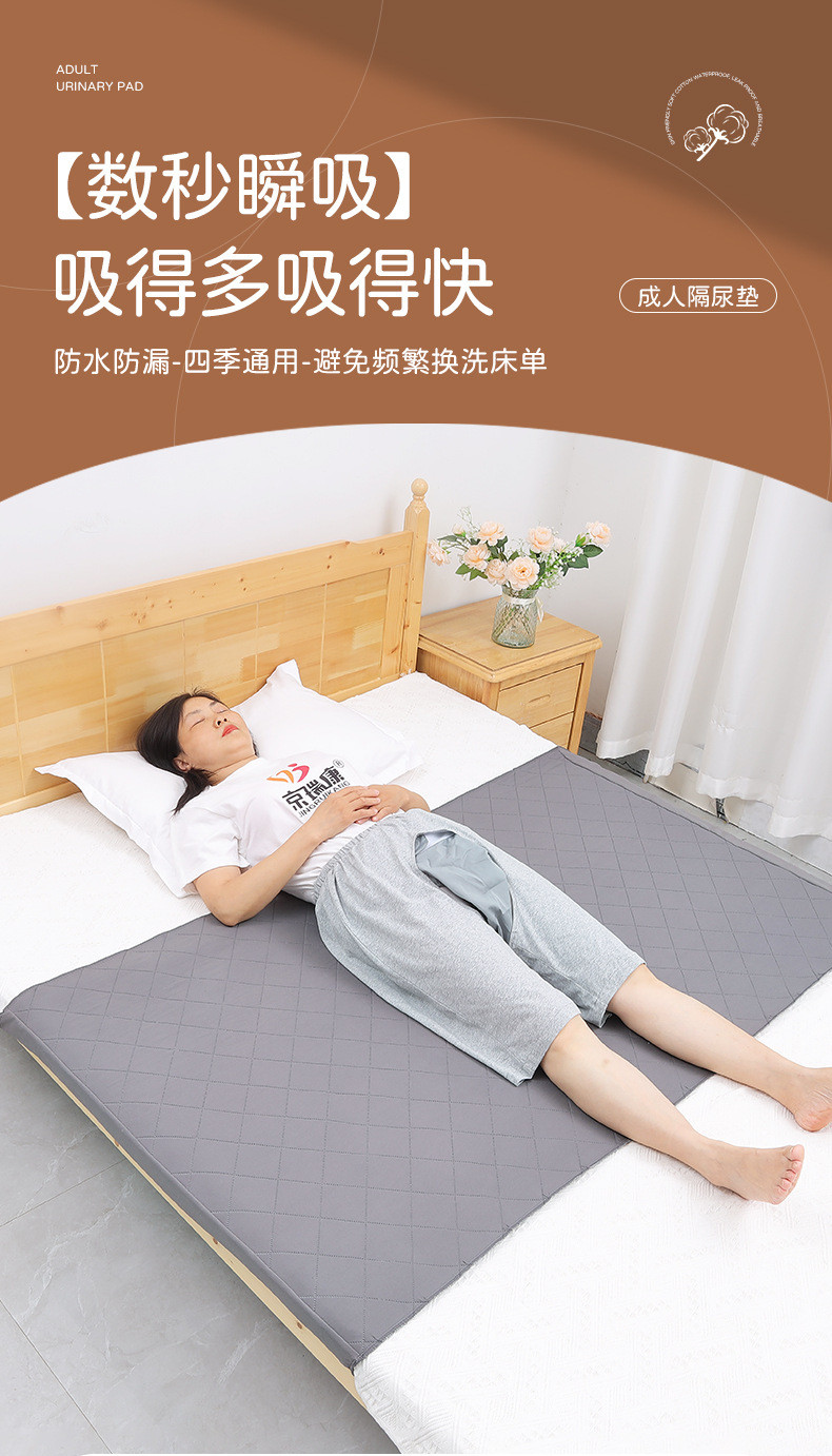 Hospital Bed Urine Barrier Nursing Pad for Elderly Waterproof Washable ...