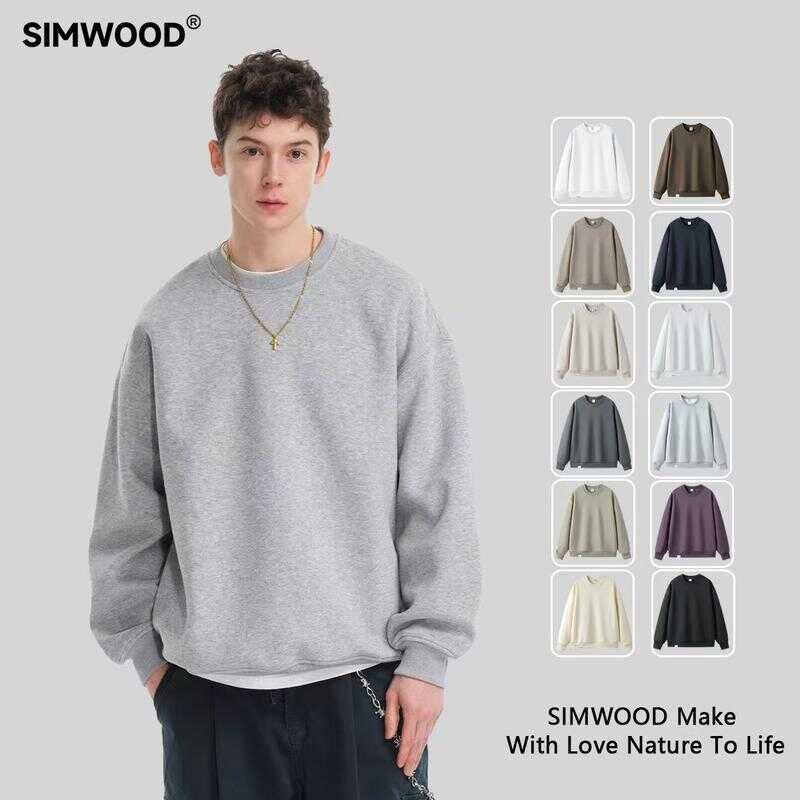 SIMWOOD Round Neck Sweatshirt Men And Women | Shopee Philippines