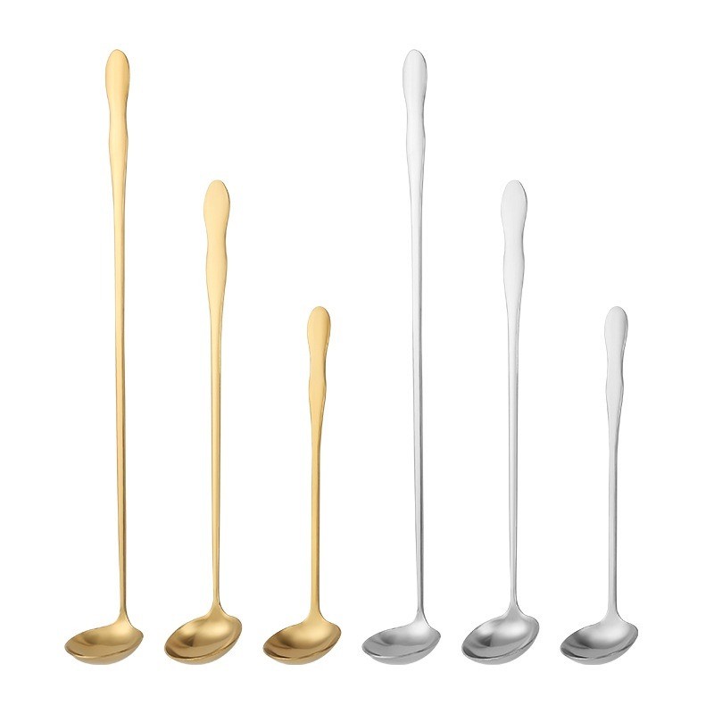 Long Handle Stirring Spoon Stainless Steel Gourd Spoon Seasoning Spoon ...