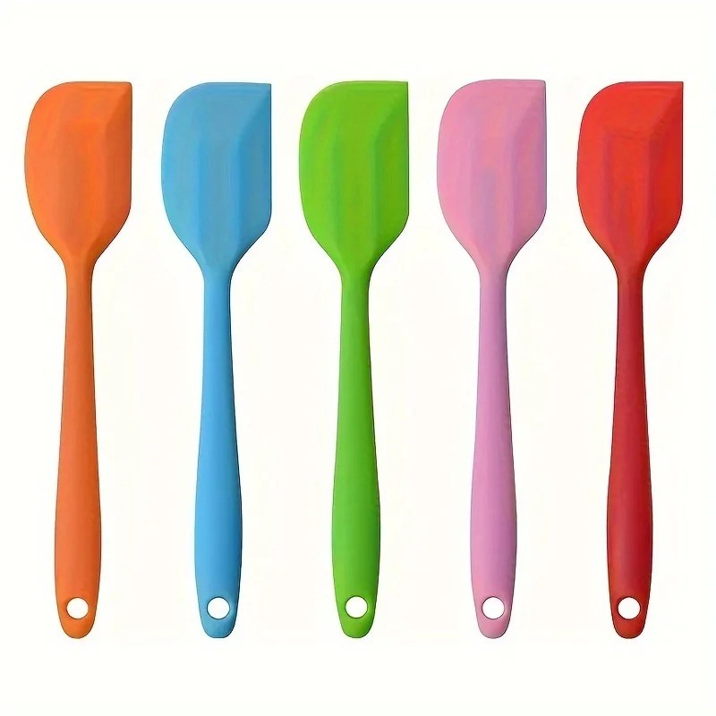 Long Handle Silicone Cream Spatula Mixing Batter Spatula Brush Heat ...