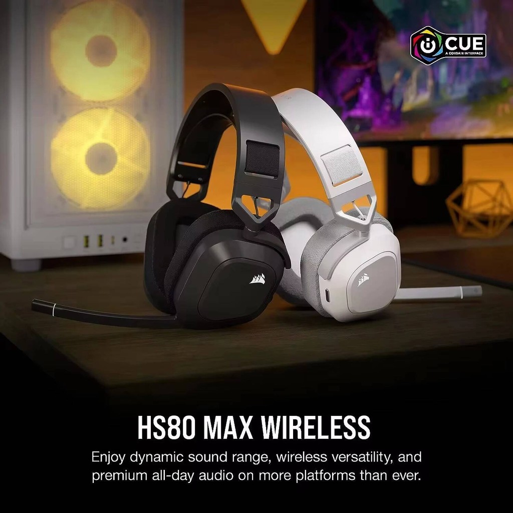 HS80 Corsair MAX Wireless Multiplatform Gaming Headset with Bluetooth ...