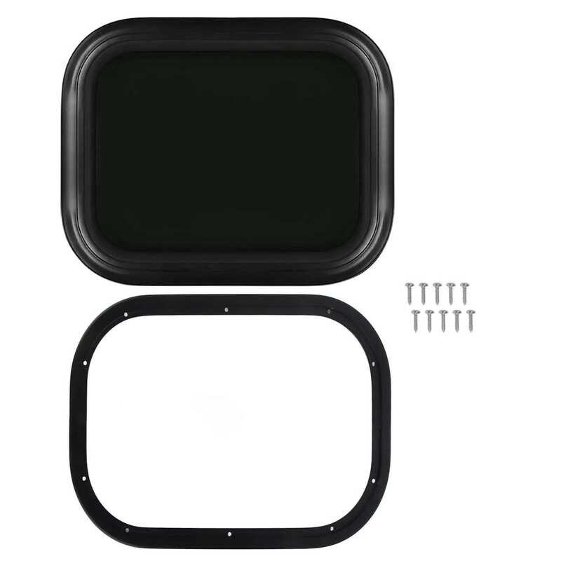 Anti Rust Uv Resistant 450 X 300mm Tempered Glass Black RV Window with ...