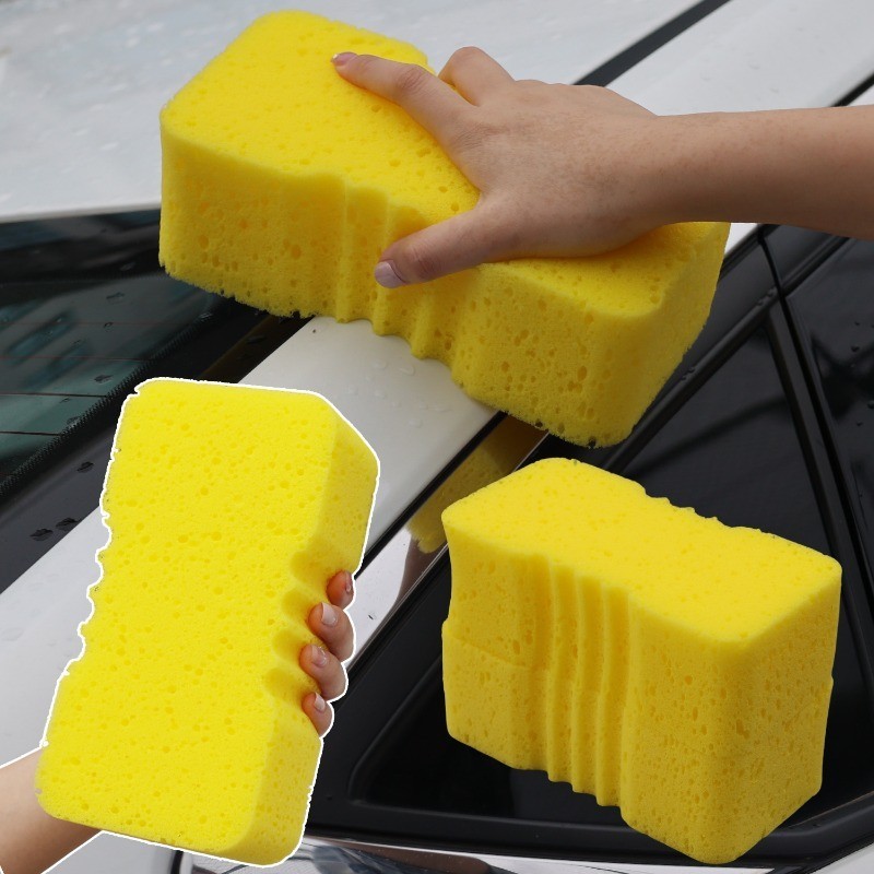 Upgraded Car Cleaning Sponge with Finger Grip | Extra Large Scratch ...