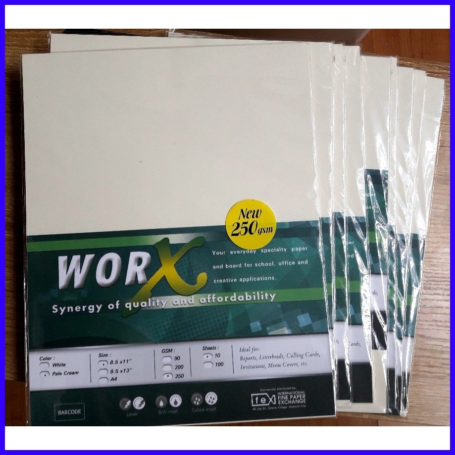 30PCS 90 200 250 GSM Worx Specialty / Board Certificate Paper White ...