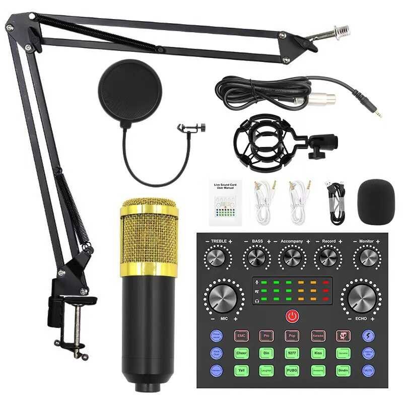English Bm800 Microphone V8s Sound Card Computer Recording Stand Live ...