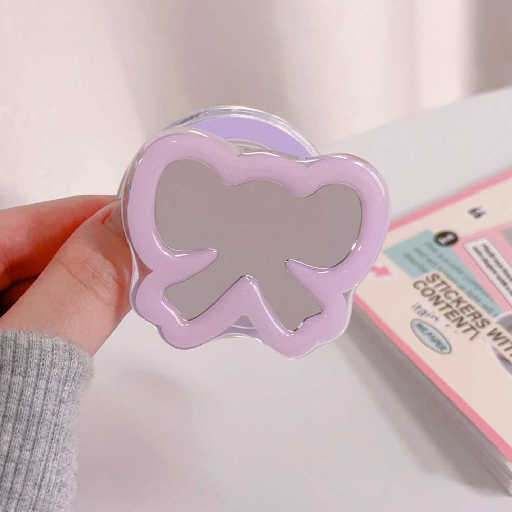 Cute Love Heart Star Mirror Magnetic Phone Holder Griptok Wireless Charge Grip Tok for iPhone ...