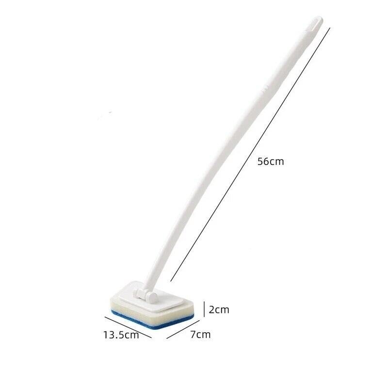 Bathroom Wall Brush Multifunctional Long Handle Removable Sponge Brush ...
