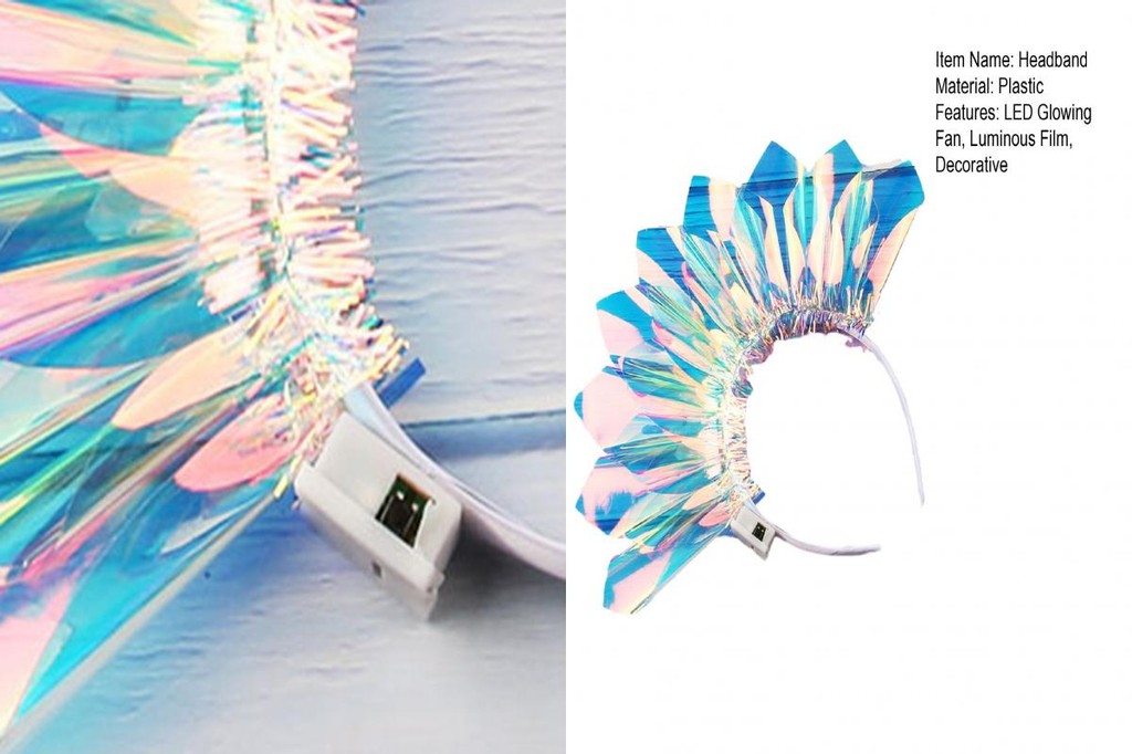 Fairystore| Lighted Festival Headwear Light-up Headband Led Glowing ...