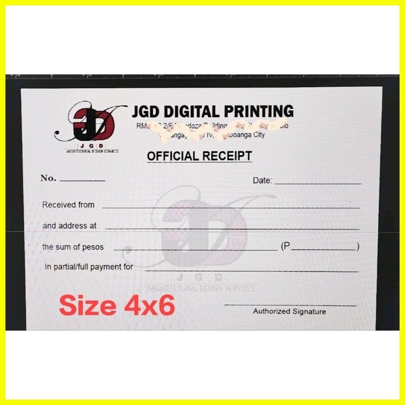 Personalized Receipt, Official, Acknowledgement, Service Sales Invoice ...