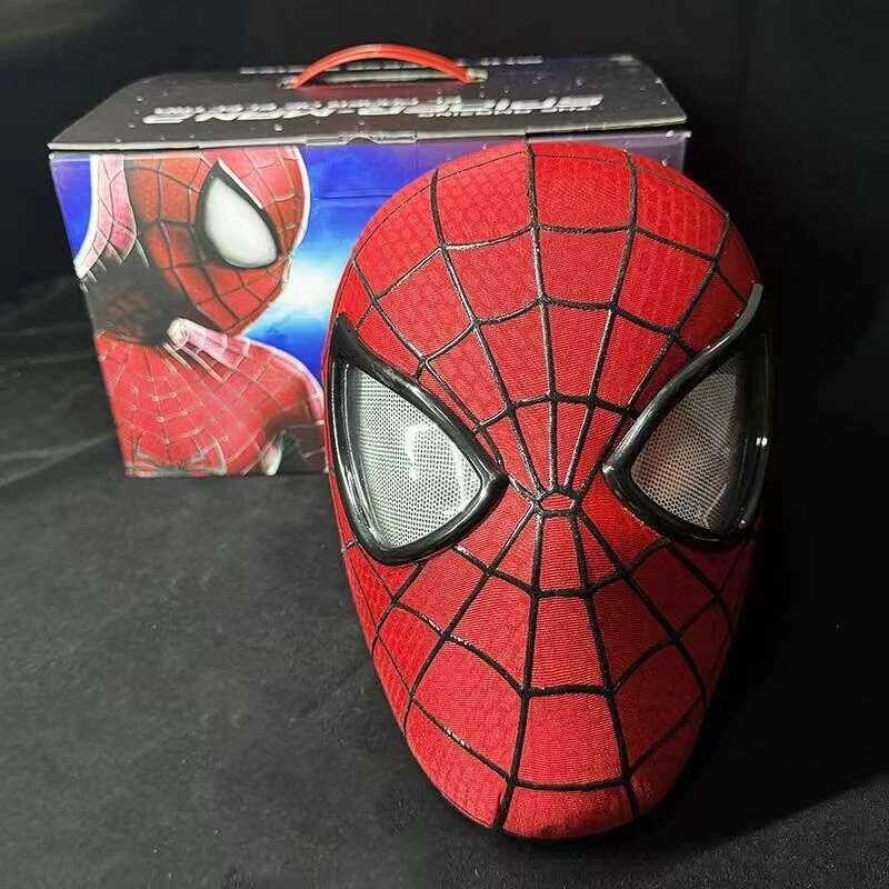 Control Remote Peter Parker Spiderman Mask Eyes Movable Spiderman Toys ...