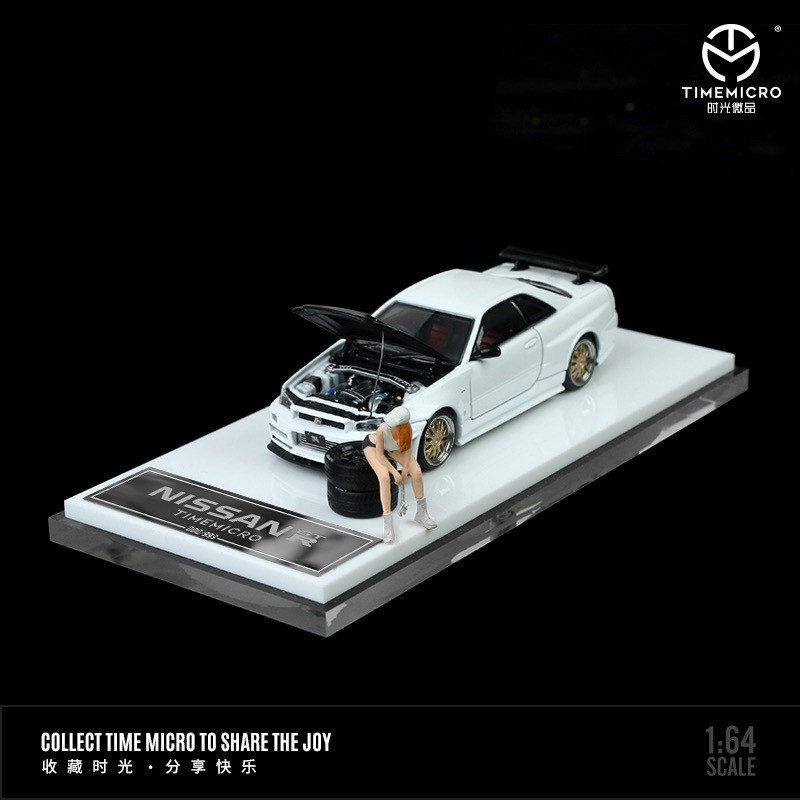 TimeMicro 1:64 Nissan GTR R34 Diecast Car with Openable Hood – SPOON ...