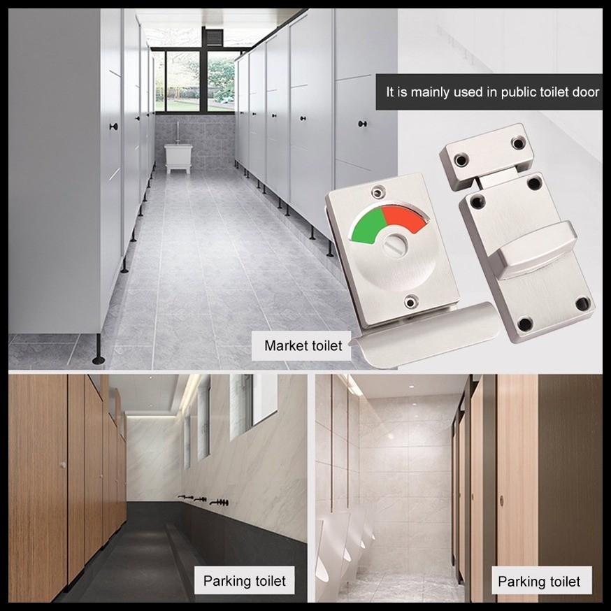 Partition Door Lock Latch Indicating Lock Public Toilet Cubicle Door ...