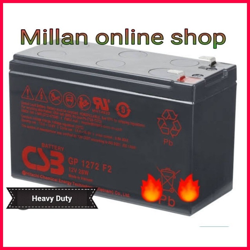 ♠ 7.2 Ah 12v CSB GP1272 f2 28Watts Rechargable battery New | Shopee ...