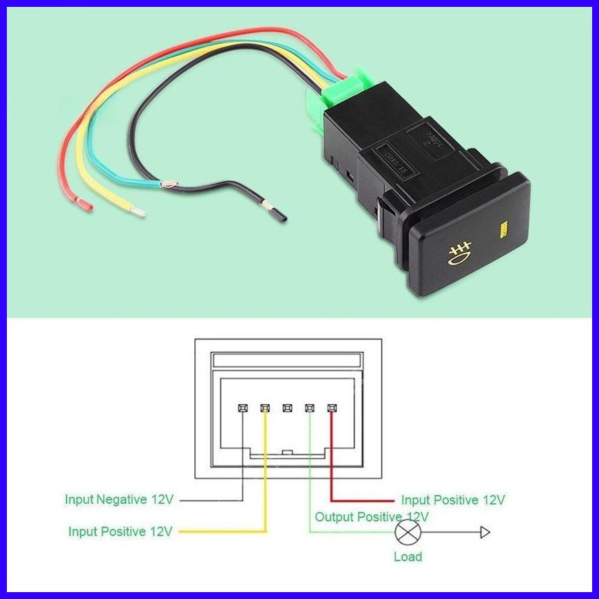 Universal Toyota Car Fog Light Rocker Switch Button Fog light Push ...
