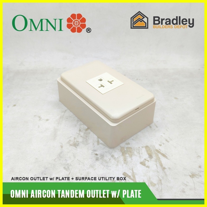 Omni Aircon Tandem Outlet with Plate (20A Capacity) | Shopee Philippines