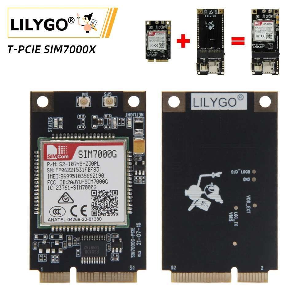 LILYGO® TTGO T-PCIE SIM7000 2G NB-IoT ESP32 Development Board WIFI Bluetooth Wireles Module ...