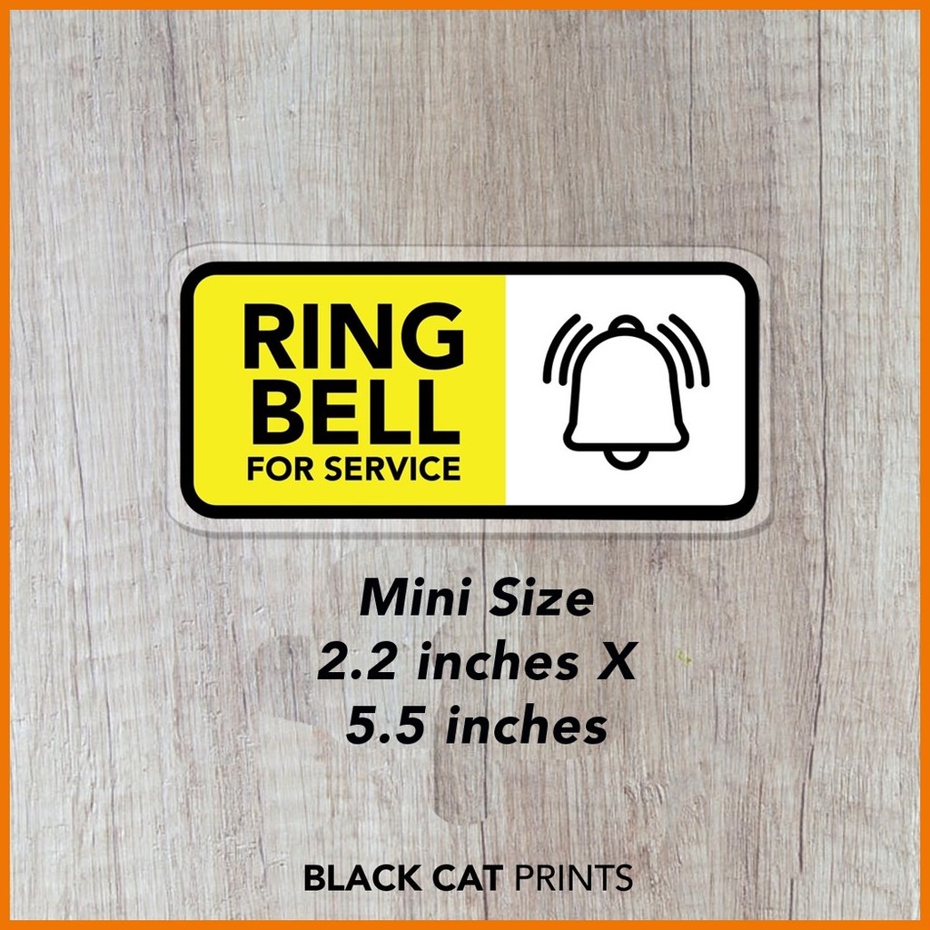 Ring Bell for Service Sign | Laminated Signage | Sign Board | Shopee ...