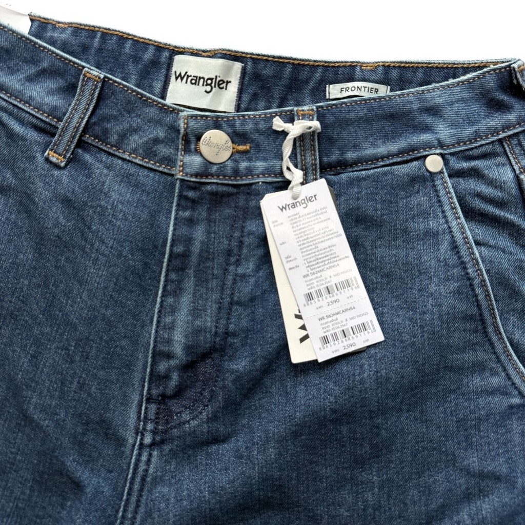 Men's Jeans Wrangler Cargo Straight Barrel Medium Washed Color Non ...