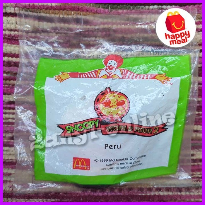1999 Mcdo Snoopy World Tour - PERU (Sealed) | Shopee Philippines