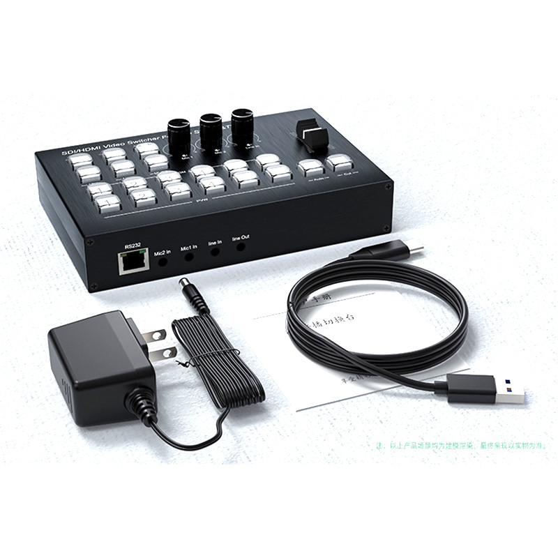 4K HDMI Video Mixer Switcher Multi Camera Streaming Live Production ...