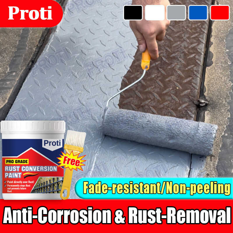 Never Rustanti Rust Paint 1Kg With Brush For Metal Remover Primer ...
