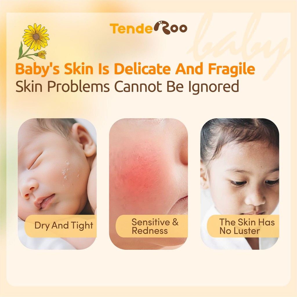 Tenderoo Baby Moisturizing Facial Cream Natural Plant Formula Soothing ...