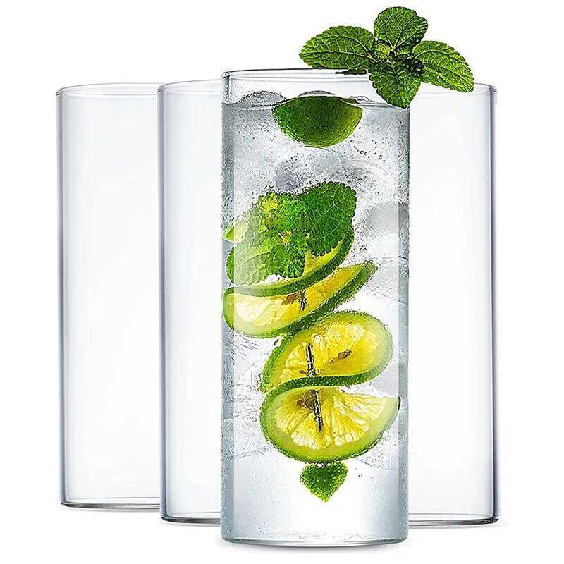 COD Clearance Sale Drinking Glasses Thin Highball Set Of Clear Tall ...