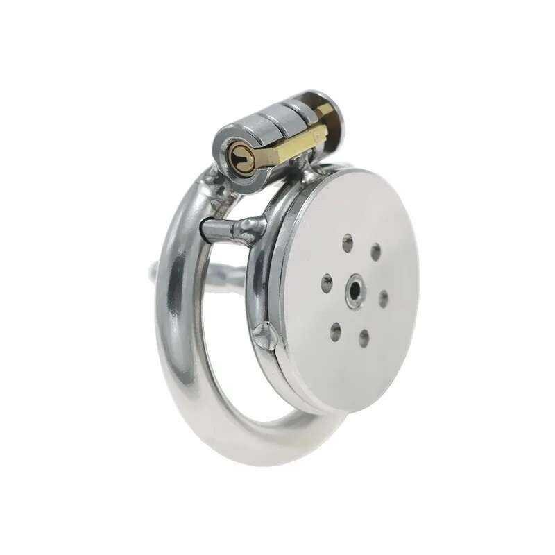 Chastity Male Cage Sissy Skeleton Pseudo Lock With Metal Conduit Anti ...