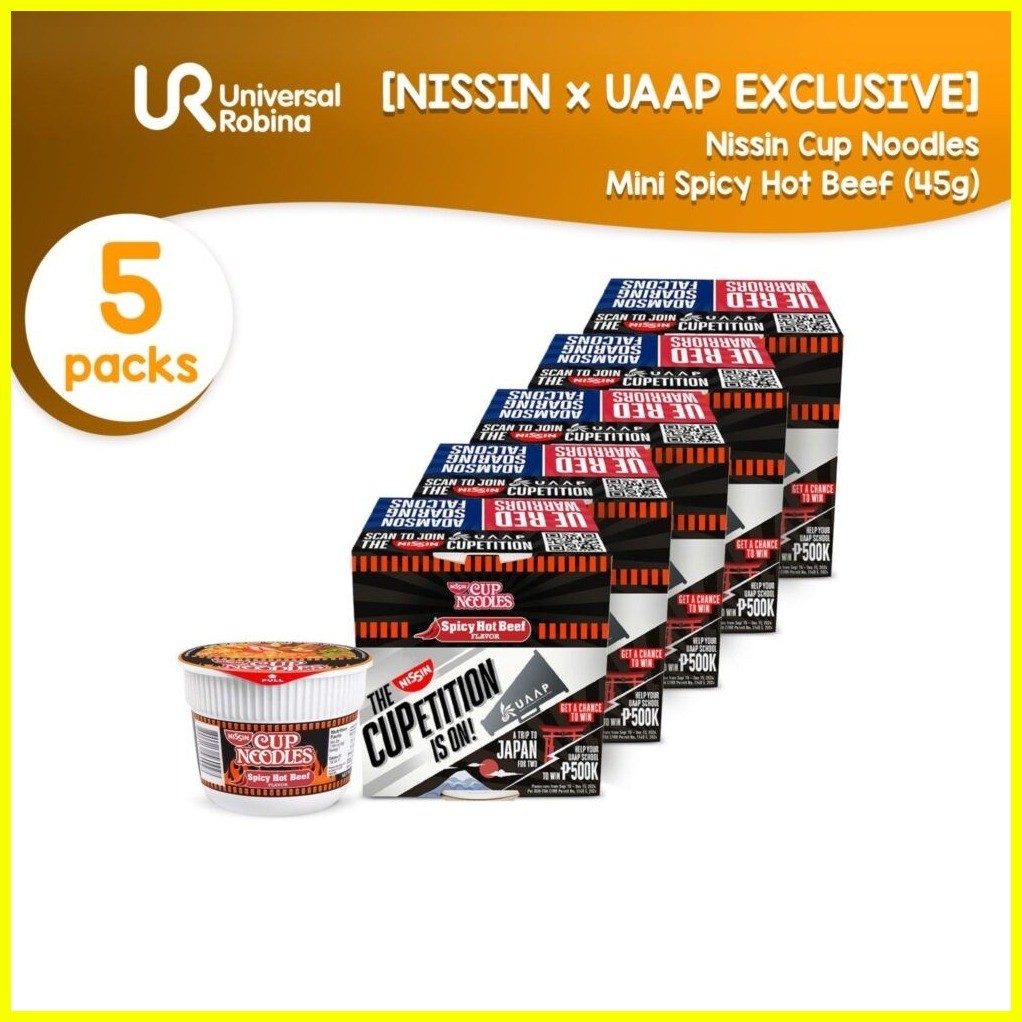 Nissin Cup Noodles Mini Spicy Hot Beef - 5 Packs | Shopee Philippines