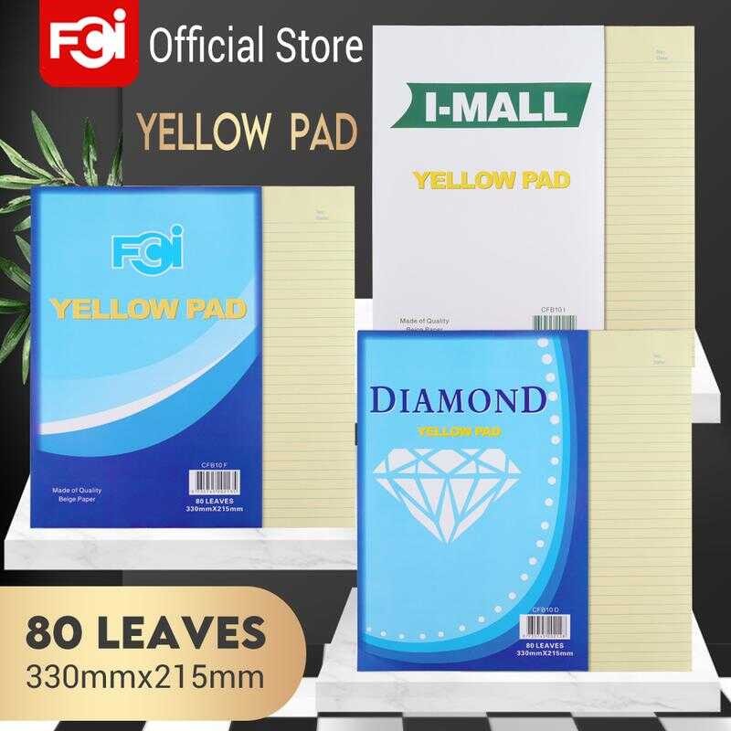 FCI YELLOW PAD 80 Leaves 330Mm X 215Mm (Sold Per 1 Pads) / DIA /I- MALL ...