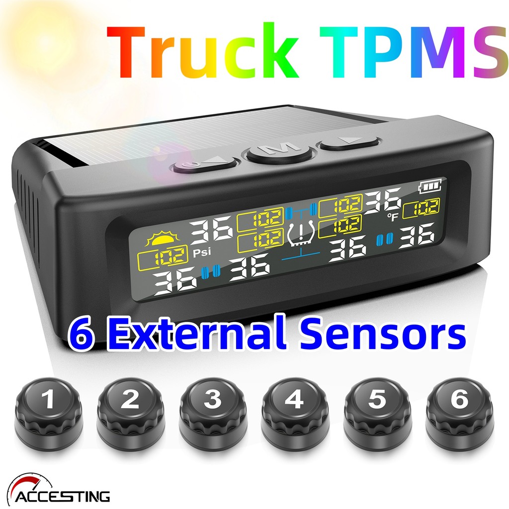 Truck TPMS Tire Pressure Monitoring Systems Six-wheel with 6 external ...