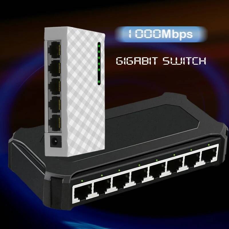 Port 5/8 1G Network Switch Ethernet Gigabit Switcher 1000Mbps LAN HUB ...