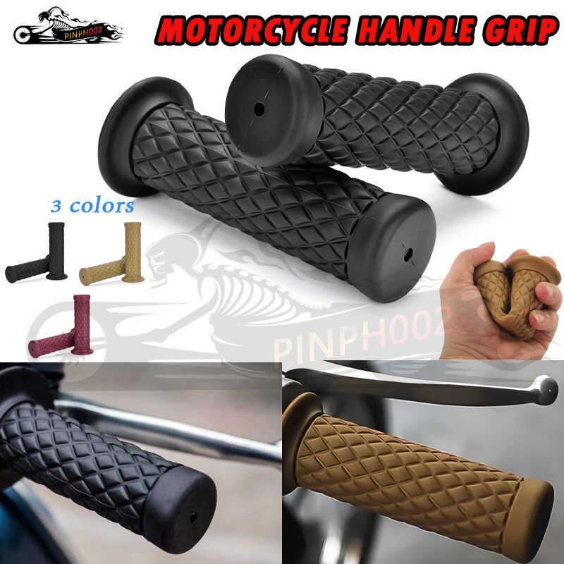 Pinph Motorcycle Handle Rubber Motorbike Handlebar Grip Universal 7/8 ...