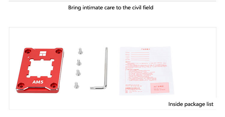 Thermalright ASF AM5 CPU Bending Corrector Frame Black/Red AMD Fastener ...